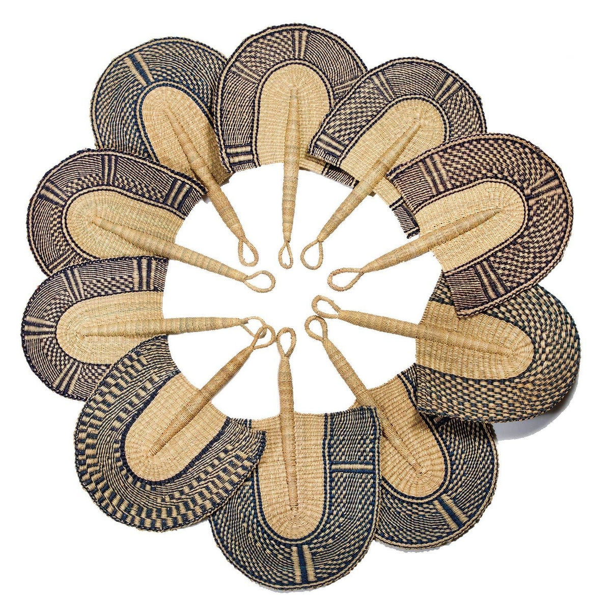 Akija™ Navy Ghanaian Fan – Show Your Africa